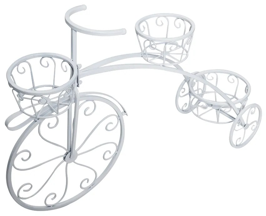 Retro květináč ve tvaru kola Galahad (bílá). 1028838