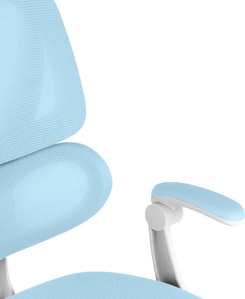 Dětská otočná židle Neoseat JUNI 023 — látka, pratelný potah, modrá