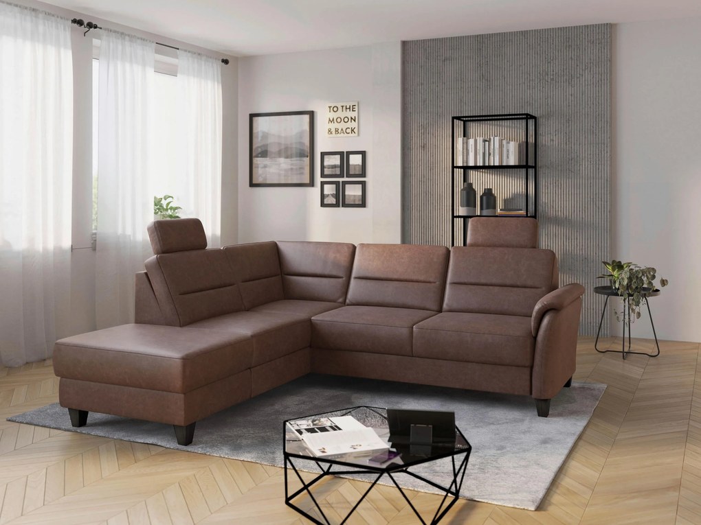 XXXLutz ROHOVÁ SEDAČKA, textil, barvy lískového ořechu Sit & More - Sedací soupravy - 000144019771