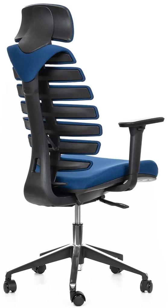 MERCURY kancelářská židle FISH BONES PDH černý plast, 26-67 modrá, 3D područky