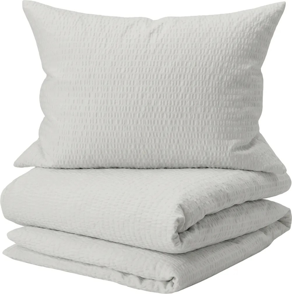 Krepové povlečení Standard bílé knoflík