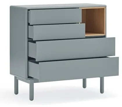 Modro-šedá nízká komoda 90x90 cm Corvo – Teulat