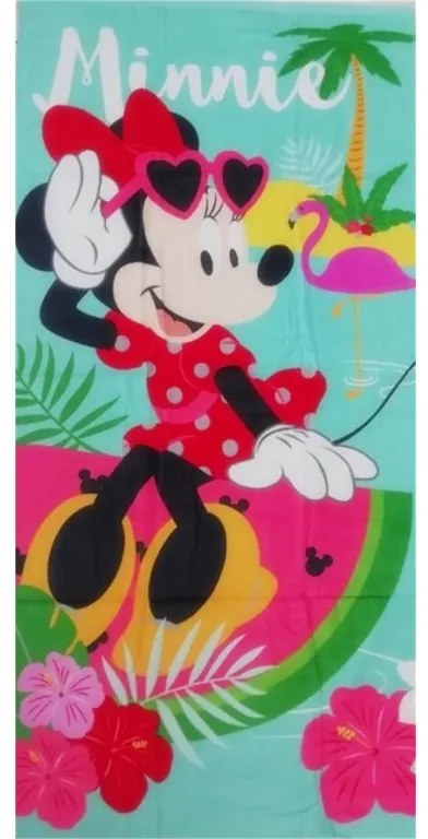 Setino Plážová osuška Minnie na pláži 70 x 140 cm