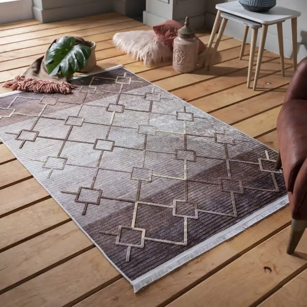 Moderní skandinávský koberec hnědé barvy Šířka: 80 cm | Délka: 150 cm |  BIANO