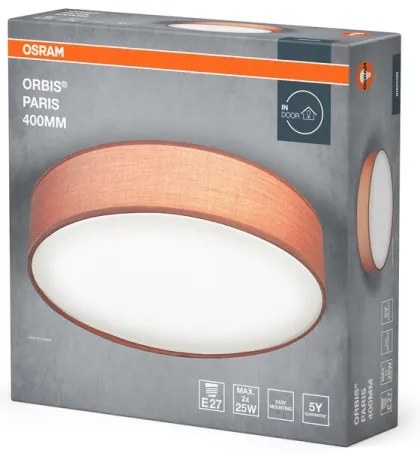 Osram - Stropní svítidlo ORBIS PARIS 2xE27/25W/230V pr. 40 cm hnědá