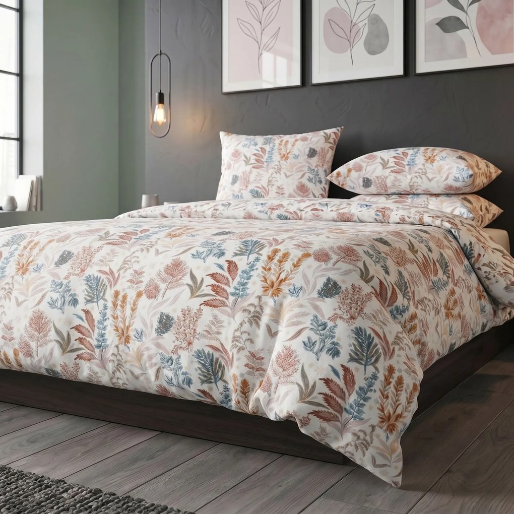 Saténové povlečení LUXURY COLLECTION CORAL garden - 1x 200/200, 2x 70/90cm