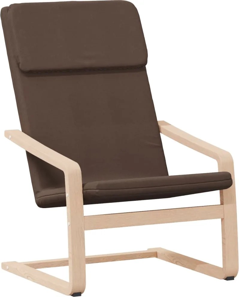 Relaxační křeslo s podnožkou tmavě hnědé textil 3154417