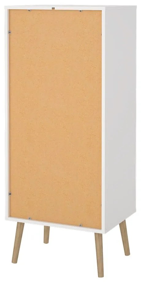 Bílá vysoká komoda 50x120 cm Bodo – Tvilum