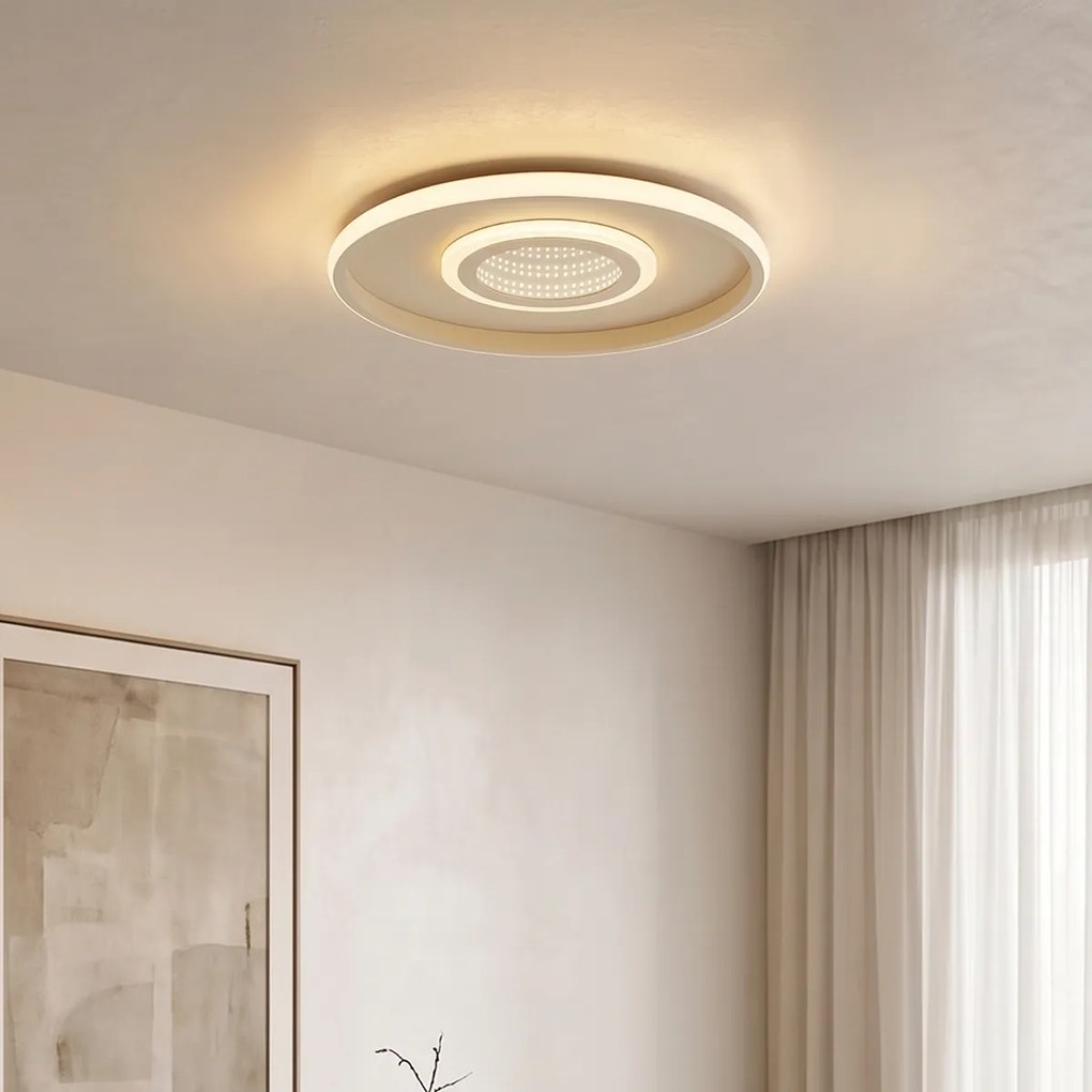 Moderní stropní svítidlo bílé vč. LED 3-stupňový vypínač - Frini