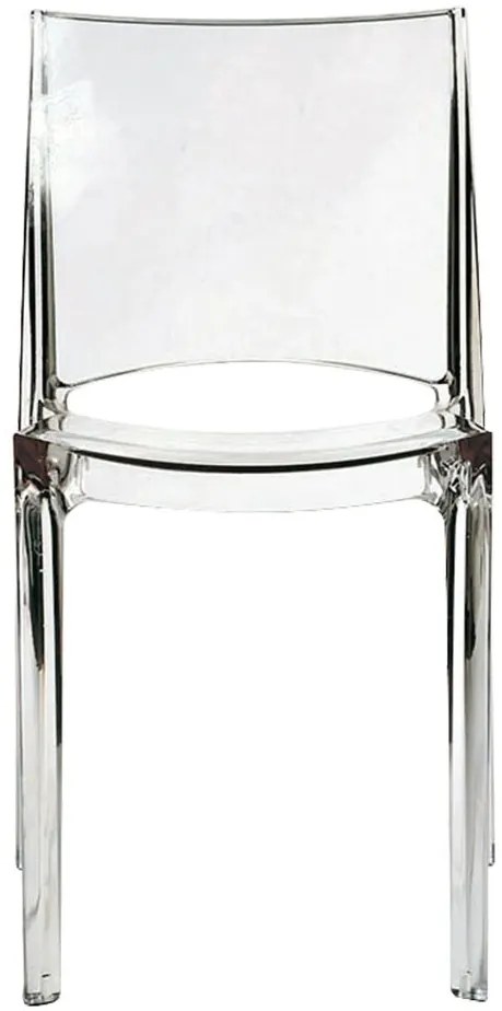 Stima Plastová jídelní židle B-SIDE | Odstín: polykarbonát antracite transparente