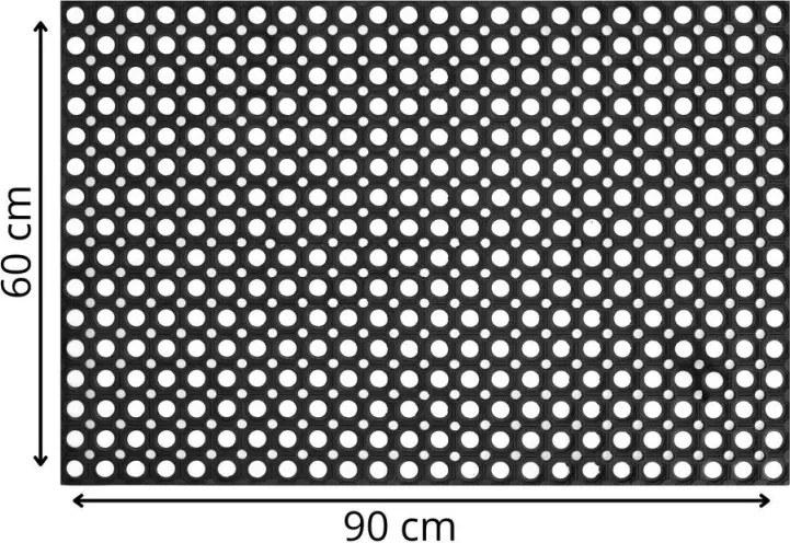 Rohožka před dveře 100x50 cm SPRINGOS HA7536 černá