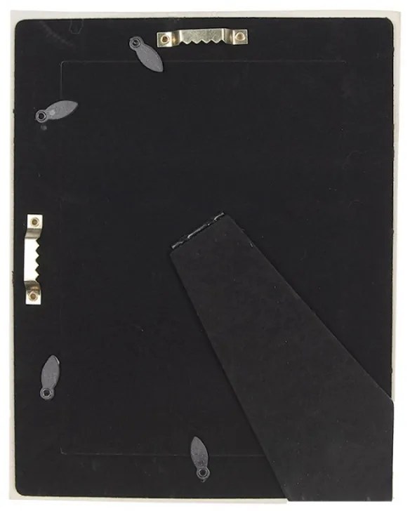 Béžovo zlatý fotorámeček Caroline s plastickou aplikací ve tvaru růže – 13x18 cm