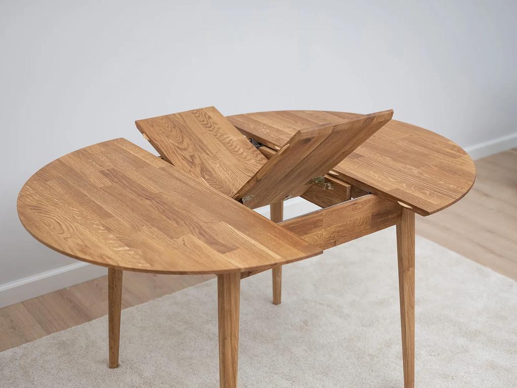 Dubový stůl fi93 +30 cm nástavce Bergen intenzivní olej