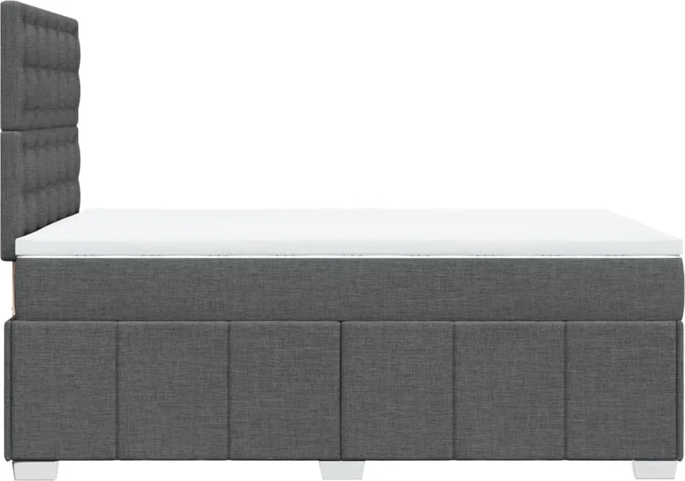 Box spring postel s matrací tmavě šedá 120x190 cm textil 3293922