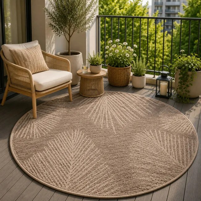 Koberec PATIO INT 5028/170 naturální kruh