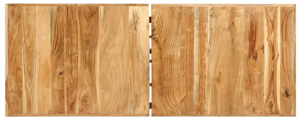 9dílný barový set masivní akáciové dřevo a pravá kůže,  3053441