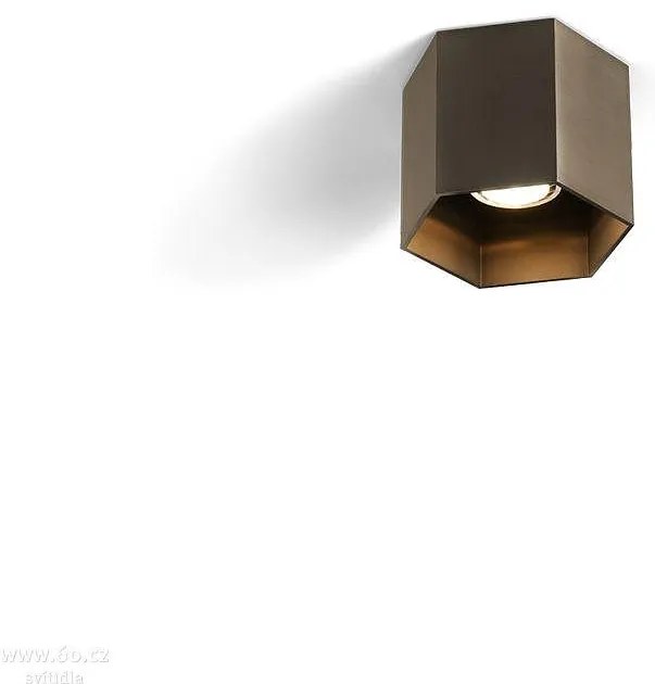 Wever Ducré 146564Q4 Hexo 1.0 LED, bronzové stropní šestiúhelníkové svítidlo, 8W LED 3000K, výška 10cm