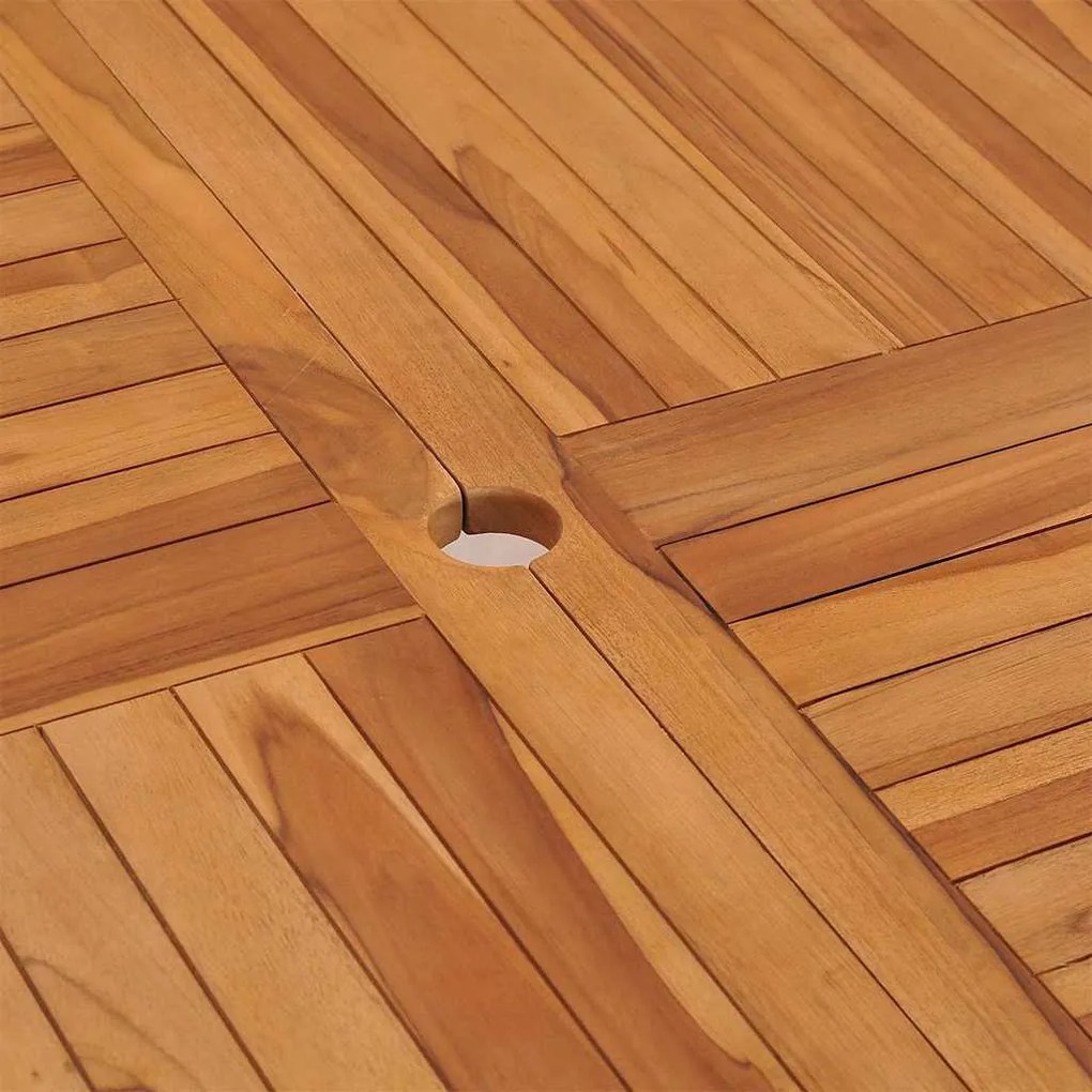 Zahradní jídelní stůl 110 x 110 x 75 cm masivní teak 318477