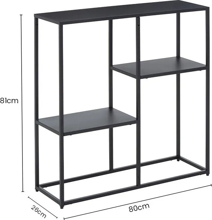 Černý ocelový regál 80x81x26 cm Acero – Premier Housewares