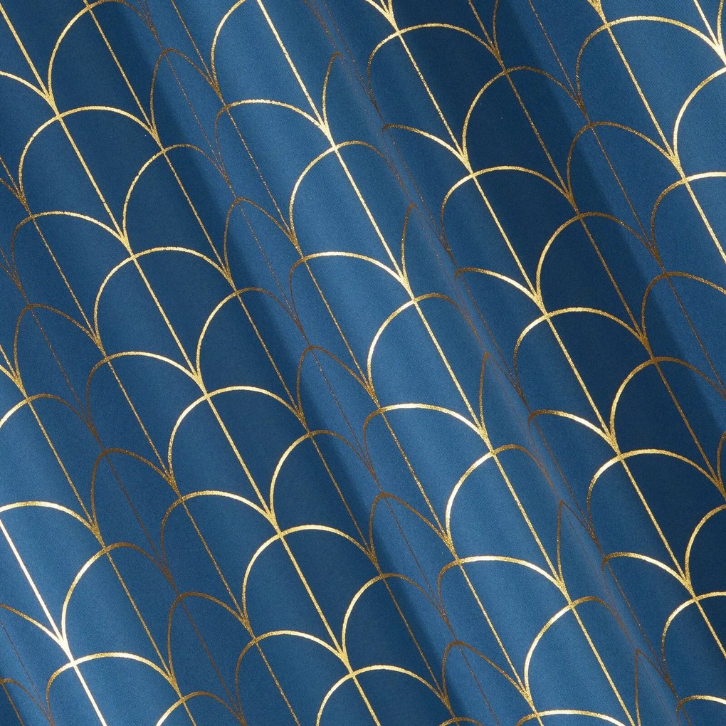 ZÁVĚS NA KROUŽCÍCH CANDE 140X250 CM NÁMOŘNICKÁ MODRÁ