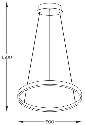 Zuma Line 2023201-GD60 - LED Lustr na lanku BRENO LED/28W/230V 3000/4000/6000K