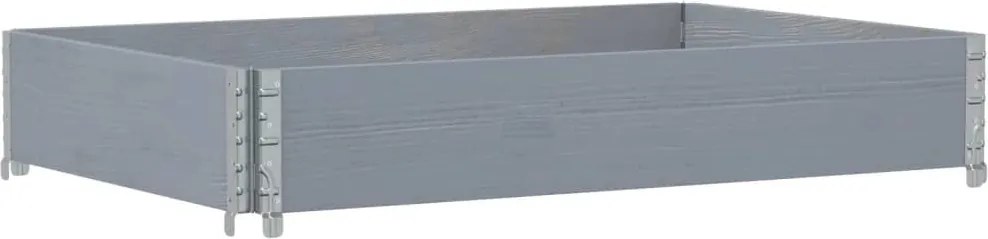 Zahradní truhlík šedý 120 x 80 cm masivní borové dřevo 3295845