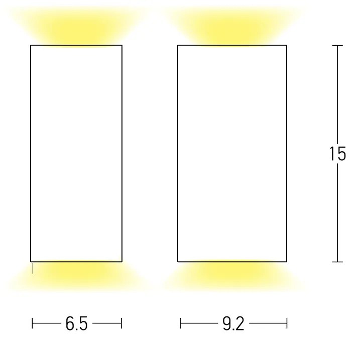 Zambelis E124 nástěnné svítidlo grafit, 2xGU10, 15cm