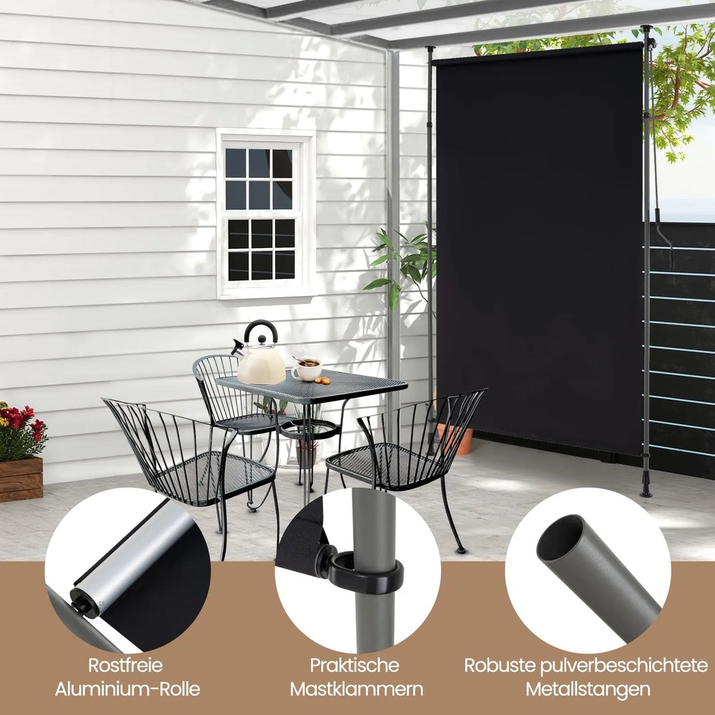 Costway Vertikální markýza Venkovní Vertikální markýza 200 x 220-310 cm Výškově