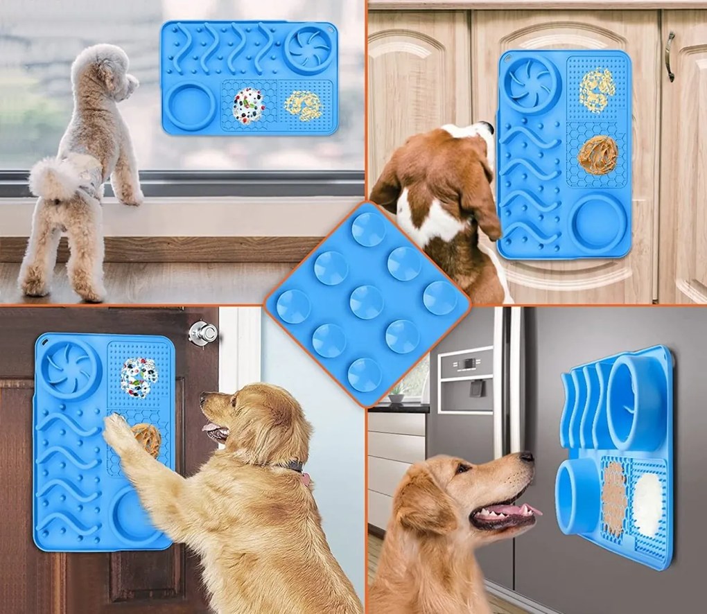 Zpomalovací podložka na jídlo pro psy Jilda modrá