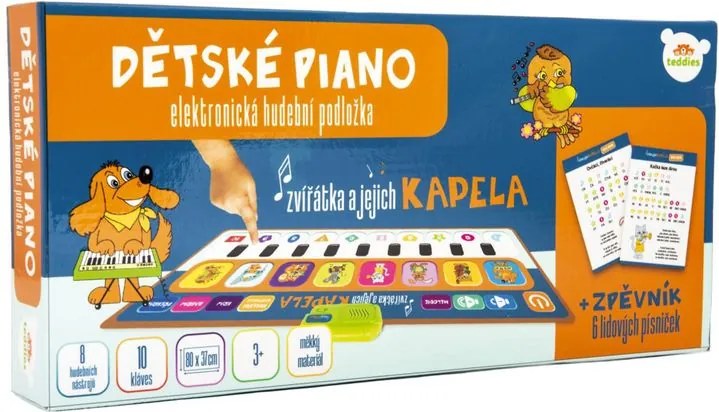Elektronická hrací podložka pianko Zvířátka a jejich kapela