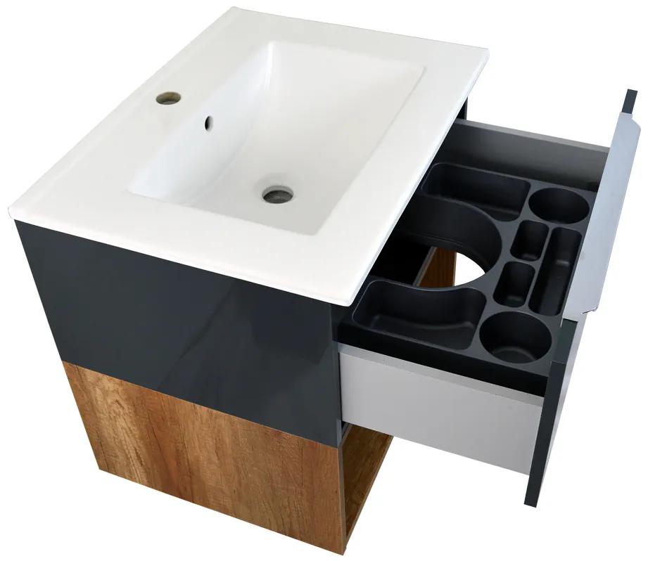 BPS-koupelny Koupelnová skříňka s keramickým umyvadlem Neveda CA 60