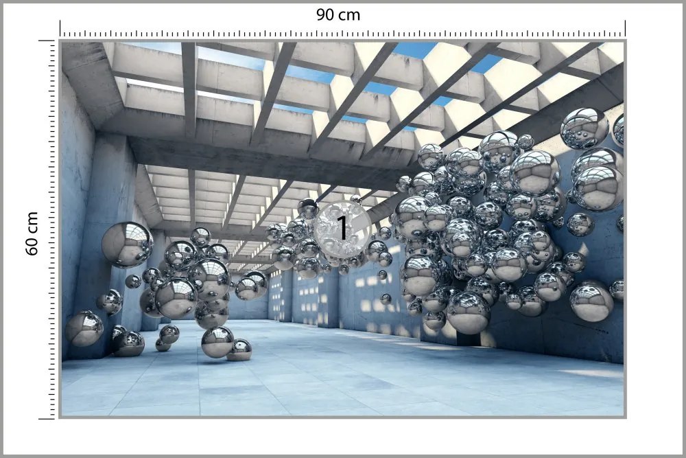 Fototapeta 3D Tunel - Koule Strukturální vinyl 135x90