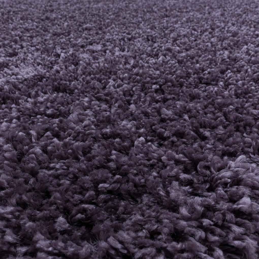 Ayyildiz koberce Kusový koberec Sydney Shaggy 3000 violett kruh - 200x200 (průměr) kruh cm