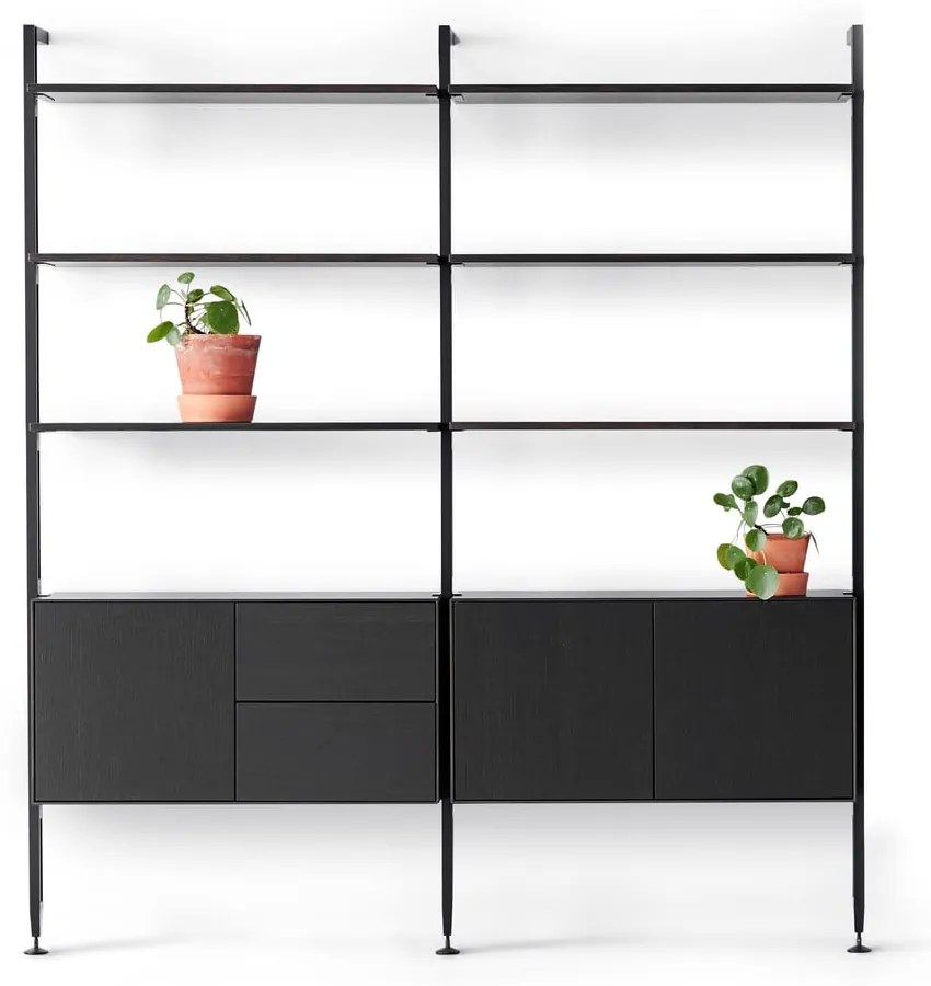 Černá knihovna v dekoru dubu 98x210 cm Edge by Hammel – Hammel Furniture