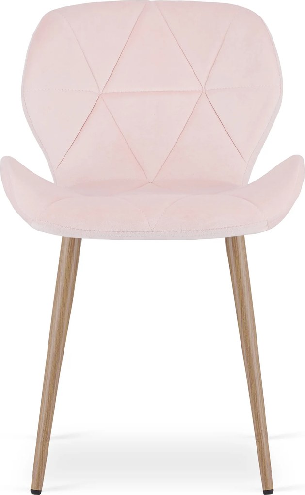 Jídelní židle MANGO VELVET, světle růžová