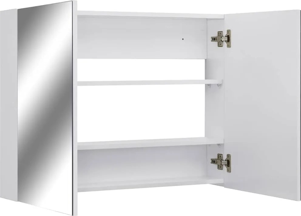 Koupelnová zrcadlová skříňka bílá 80 x 15 x 60 cm MDF 325186