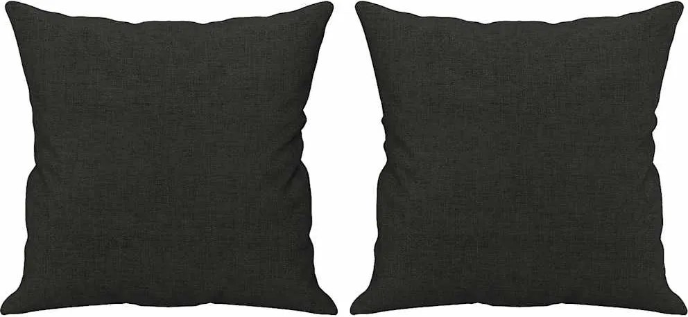 2místná pohovka s polštáři černá 140 cm textil 3200913