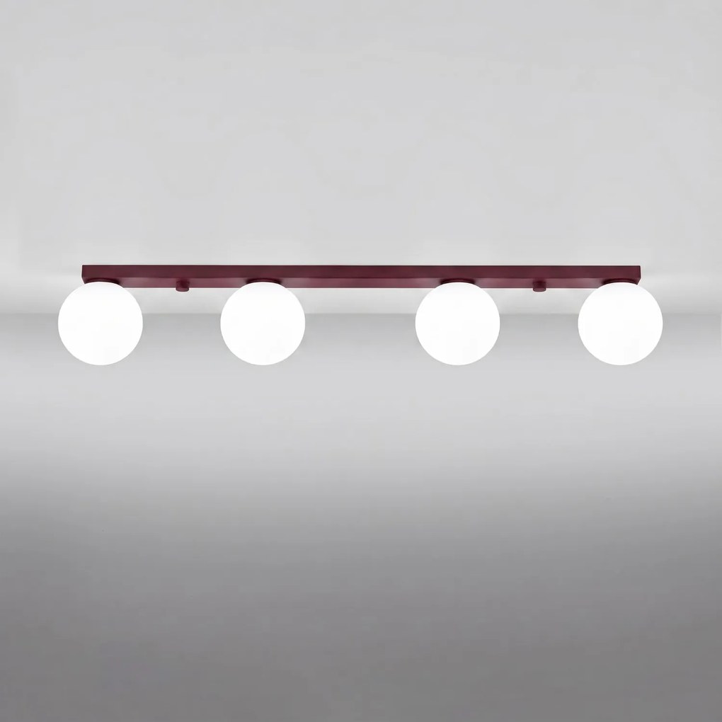 Sollux Lighting Stropní svítidlo YOLI 4 bordó