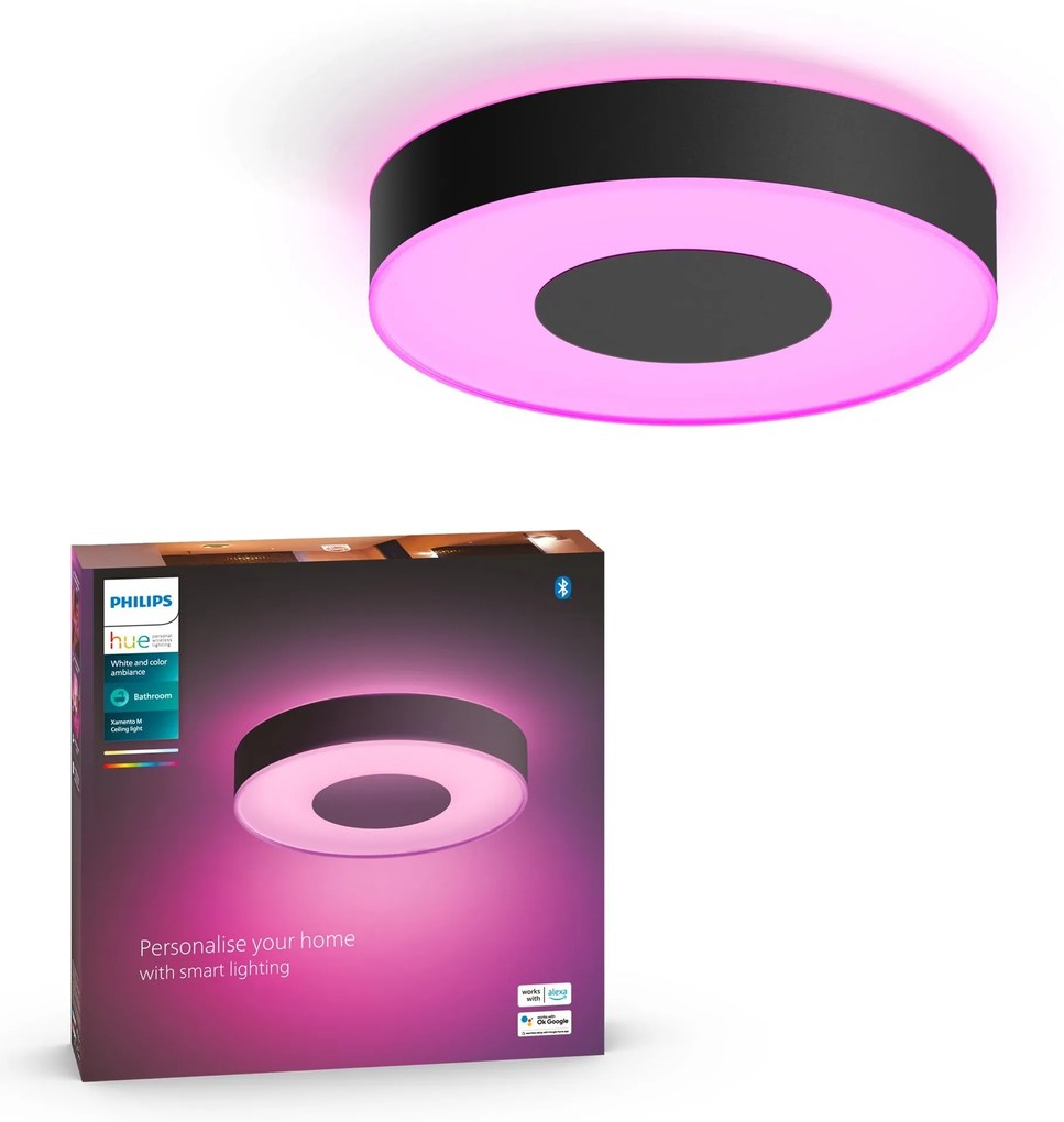 Stropní světlo philips hue xamento m stropní černá