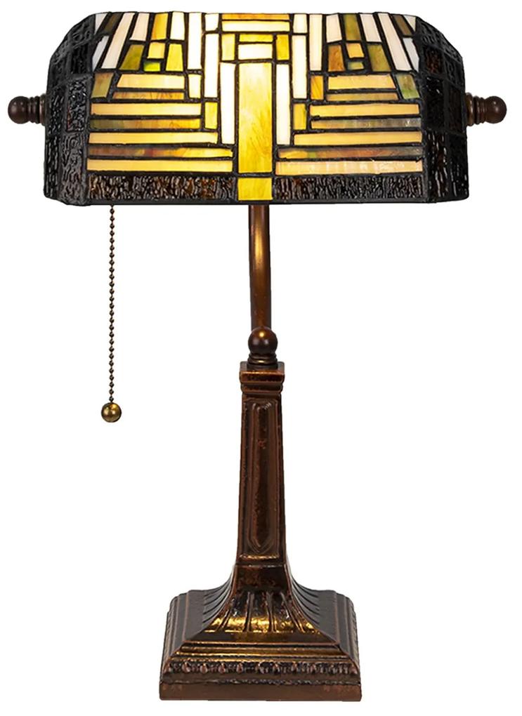 Stolní lampa Tiffany Abbie - 26*26*42 cm E27/max 1*40W