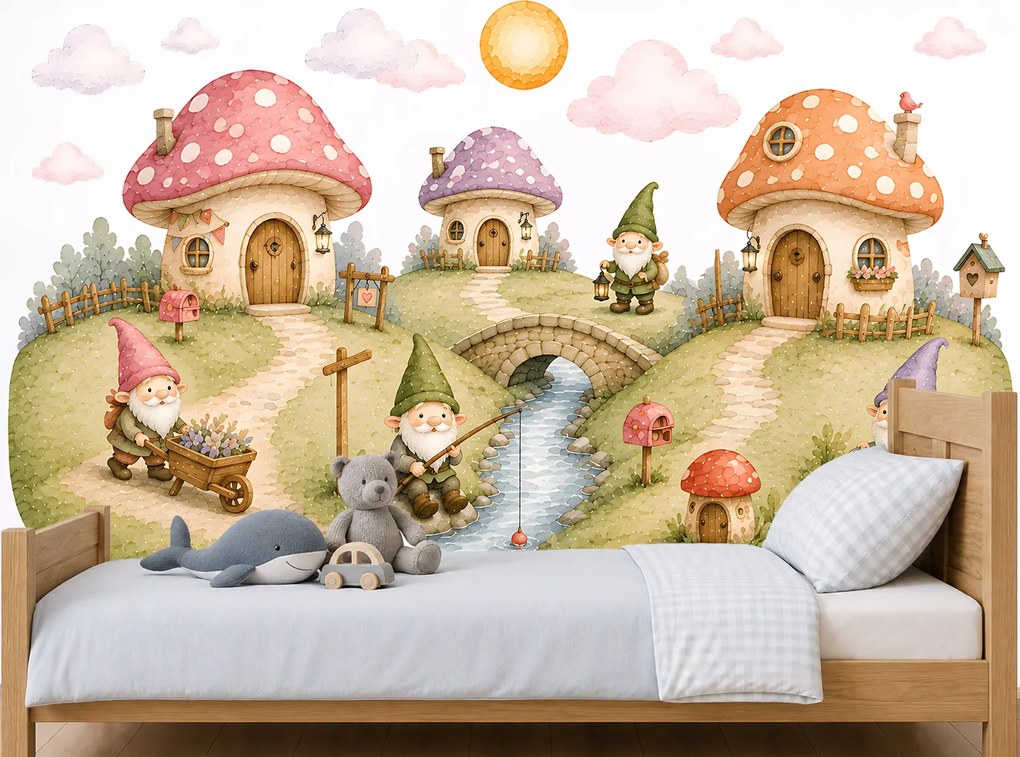Kopečkov Skřítkov dětské samolepky na zeď arch 100 x 50 cm