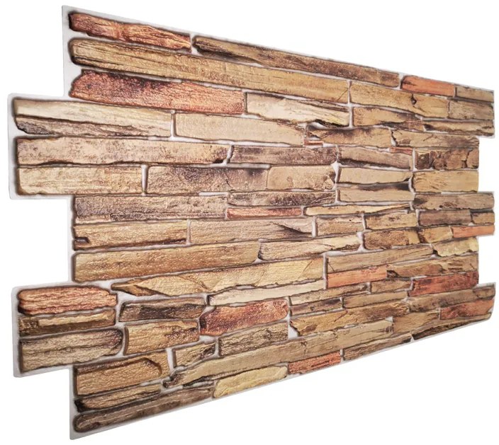 Obkladový 3D PVC panel 98 x 50 cm - kámen La Manche
