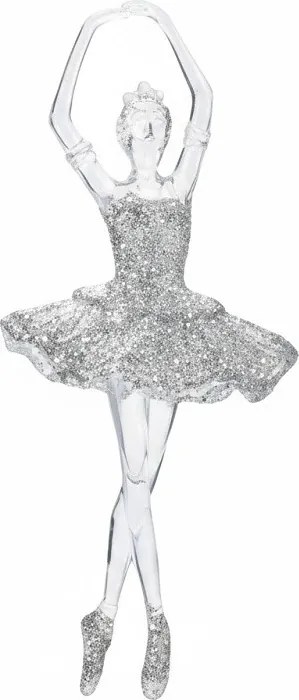 Baletka na stromeček – stříbrná 17 cm