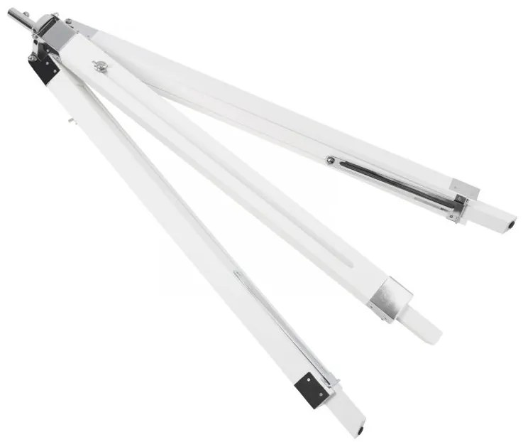 JAGO Stojací lampa s dřevěnou trojnožkou, bílá matná