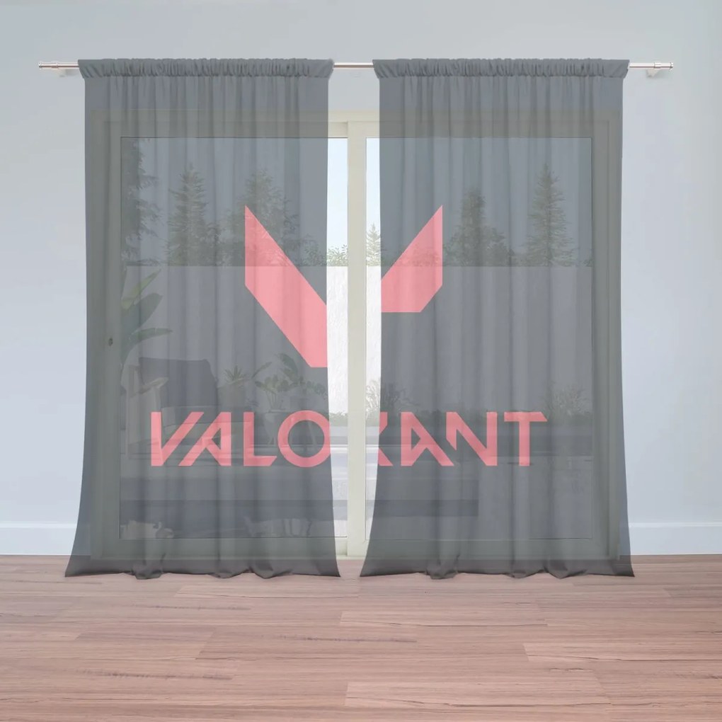 Sablio Záclony VALORANT Black: 2ks 150x250cm