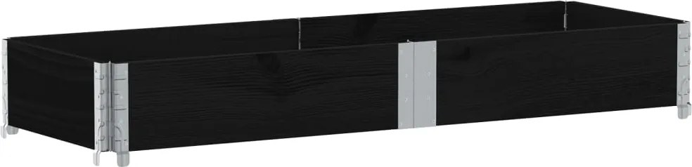 Zahradní truhlík černý 150x50 cm masivní borové dřevo 3295404