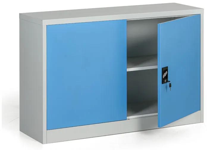 Kovová spisová skříň, demontovaná, 1 police, 1200 x 800 x 400 mm, modrá