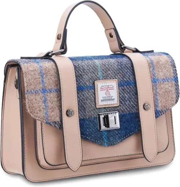 Kabelka The Medium Satchel Navy Beige Tartan - Islander