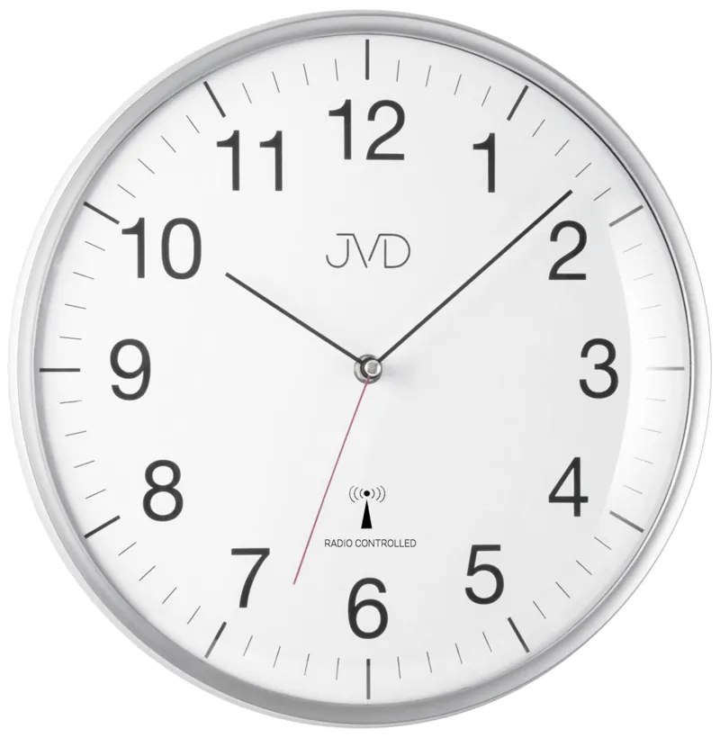 JVD Rádiem řízene hodiny -stříbrné RH16.1