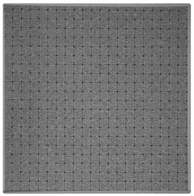 Vopi, Kusový koberec Udinese šedý čtverec, 120x120, šedá, chodba / předsíň